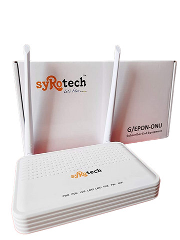 Syrotech -1GE+1FE+1POT+WIFI GPON 1110 WDONT 300 Mbps Single Mode Fiber ...